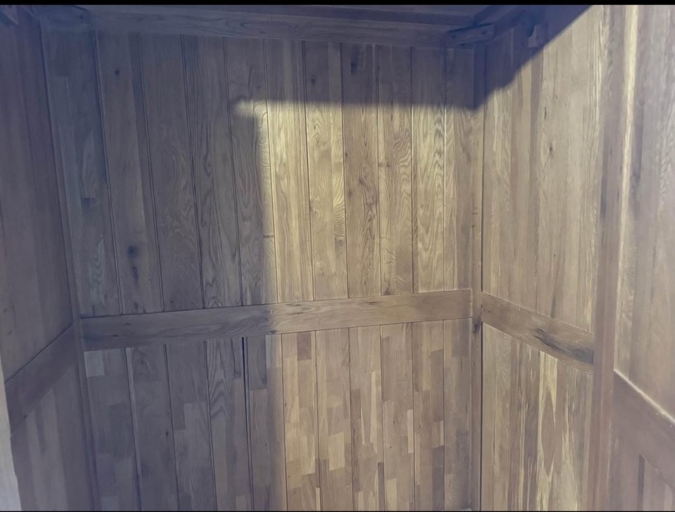 SOLID RUSTIC 100% OAK DOUBLE WARDROBE | eBay UK