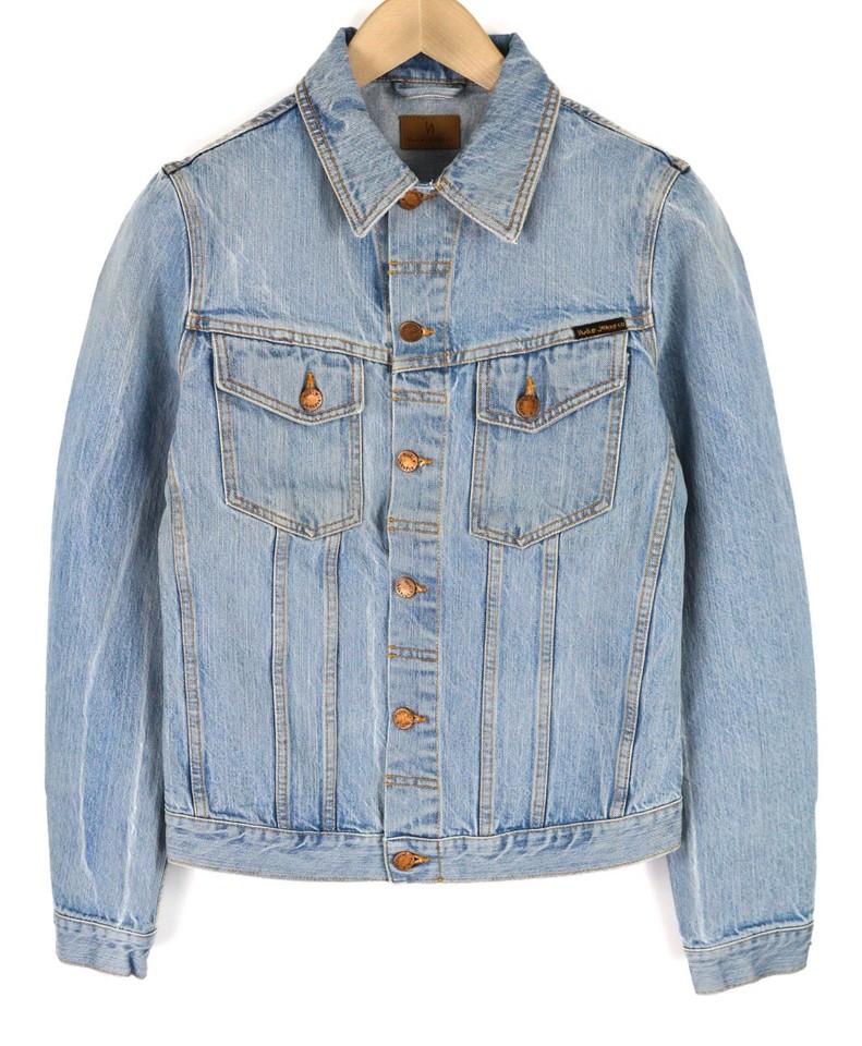 Nudie Jeans Billy MEN'S Strumming Indigo Organs Button Denim Blue ...