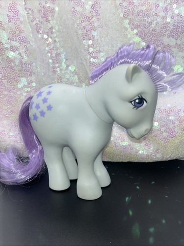Vintage My Little Pony G1 MLP Blue Belle Hasbro 1982 Purple Hair Stars ...