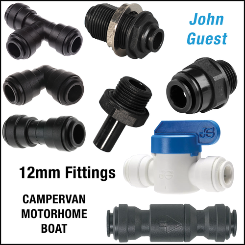 12MM John Guest Push Fit Water Fittings - Caravan / Motorhome / Boat ...