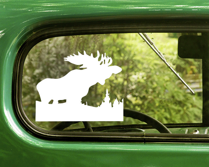 2 BULL MOOSE DECAL Stickers For Car Window Truck Bumper Laptop RV | eBay