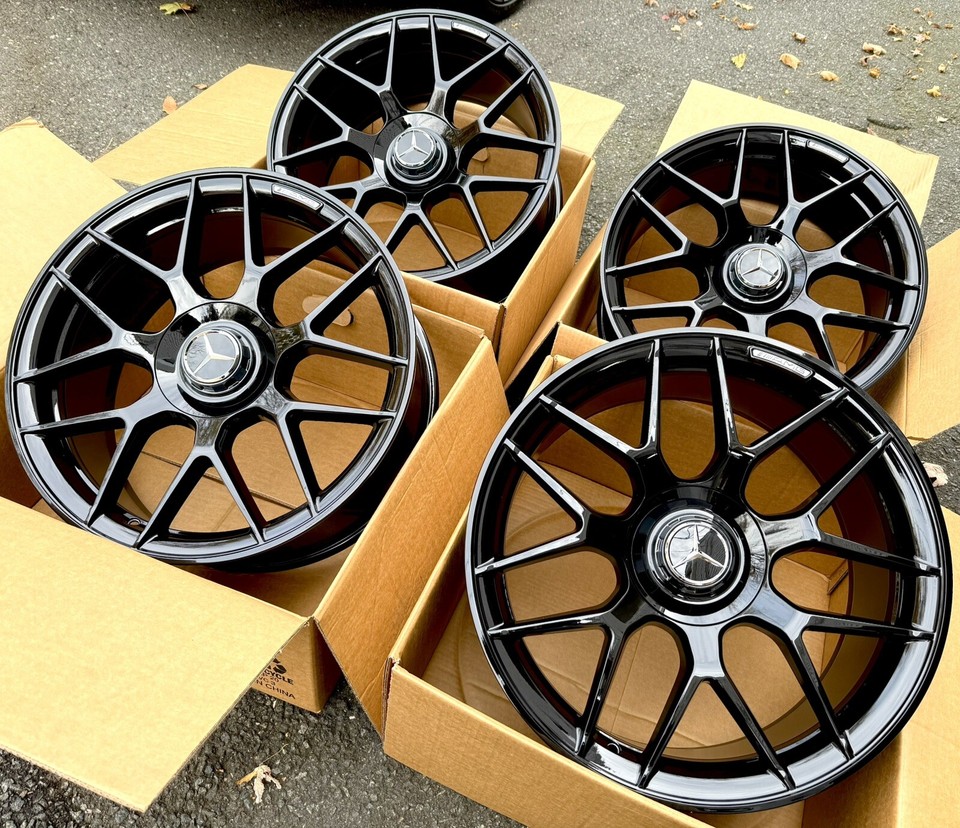 MERCEDES 22 INCH G63 RIMS WHEELS SET 4 NEW STAGGERED FITS G63 G550 G500 ...