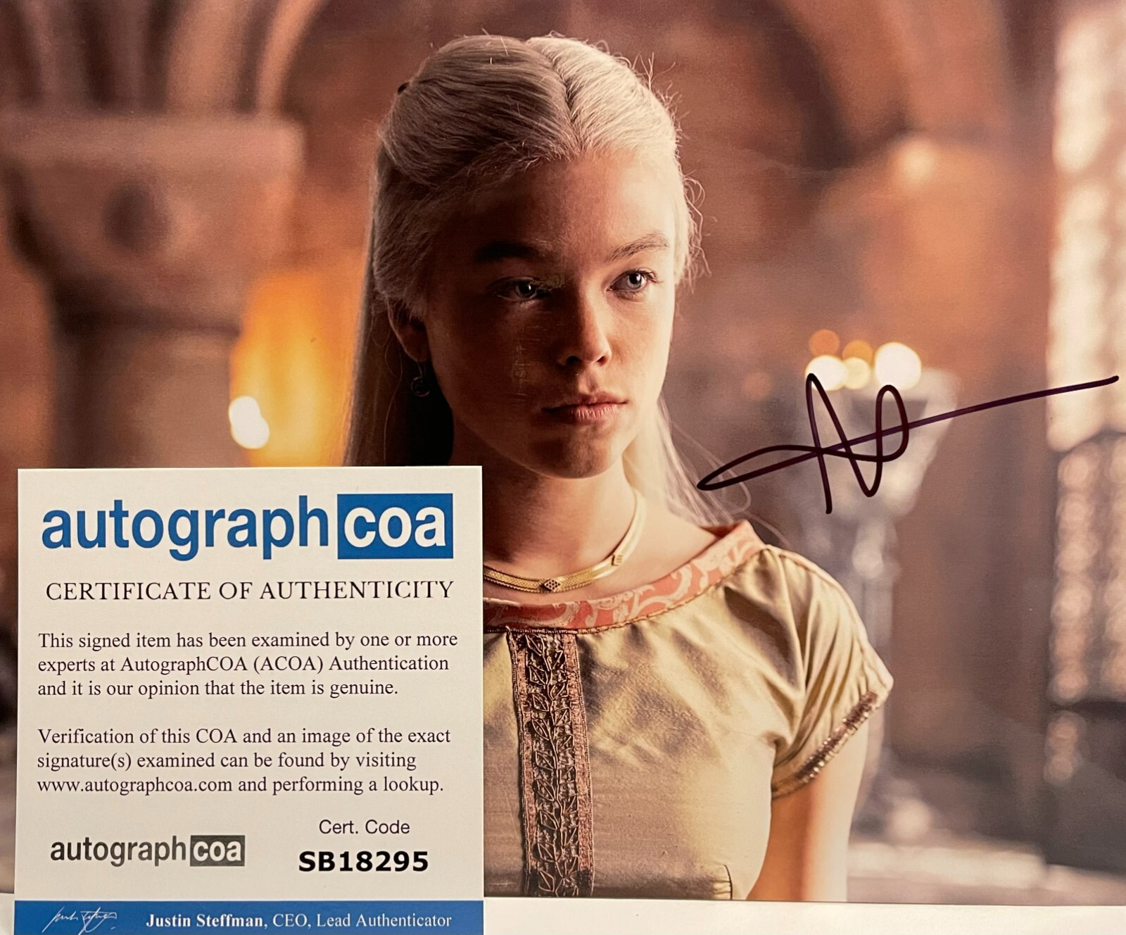 MILLY ALCOCK signed Autogramm 20x25m HOUSE OF THE DRAGON in Person ...