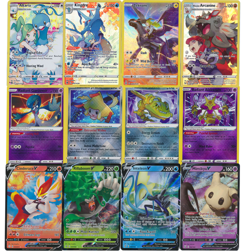 Pokemon Custom Booster V Trainer Gallery Radiant Rare Card Bundle No ...