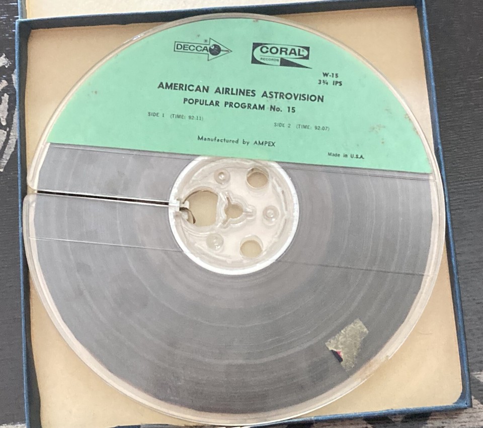 AMERICAN AIRLINES Astrovision Program No. 15 Lush & Lyrical REEL TAPE ...