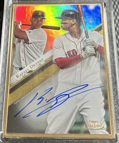 2019 Topps Gold Label Rafael Devers Red Sox Framed On-Card Auto #GLA-RD ...