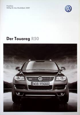 250173) VW Touareg R50 - Preisliste & Extras - Prospekt 05/2008 | eBay.de