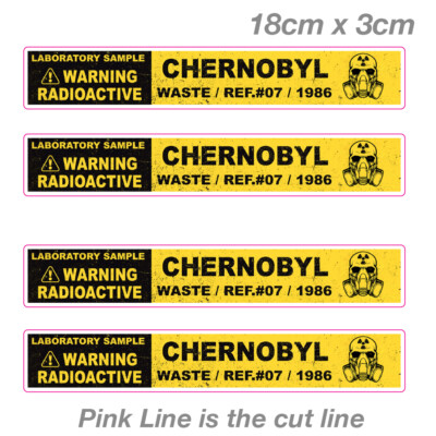 Chernobyl Radioactive Warning Slap logo Laptop , Car Vinyl Sticker ...