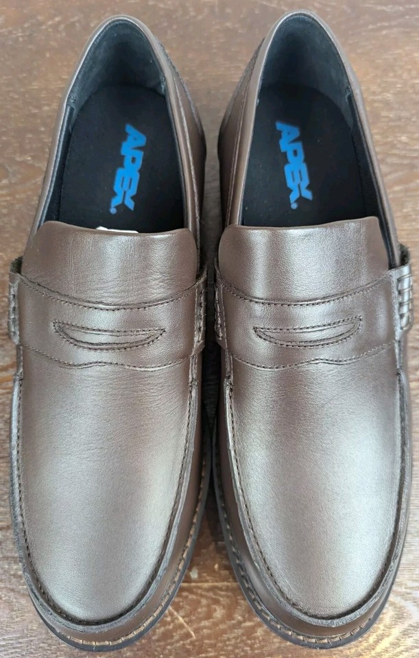 Apex Penny Loafer Oxford LT210M Men's 9.5 X-Wide Brown | eBay