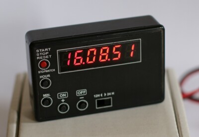 Minature 12v Digital LED Rally Clock / Stopwatch: Hours, Minutes and ...