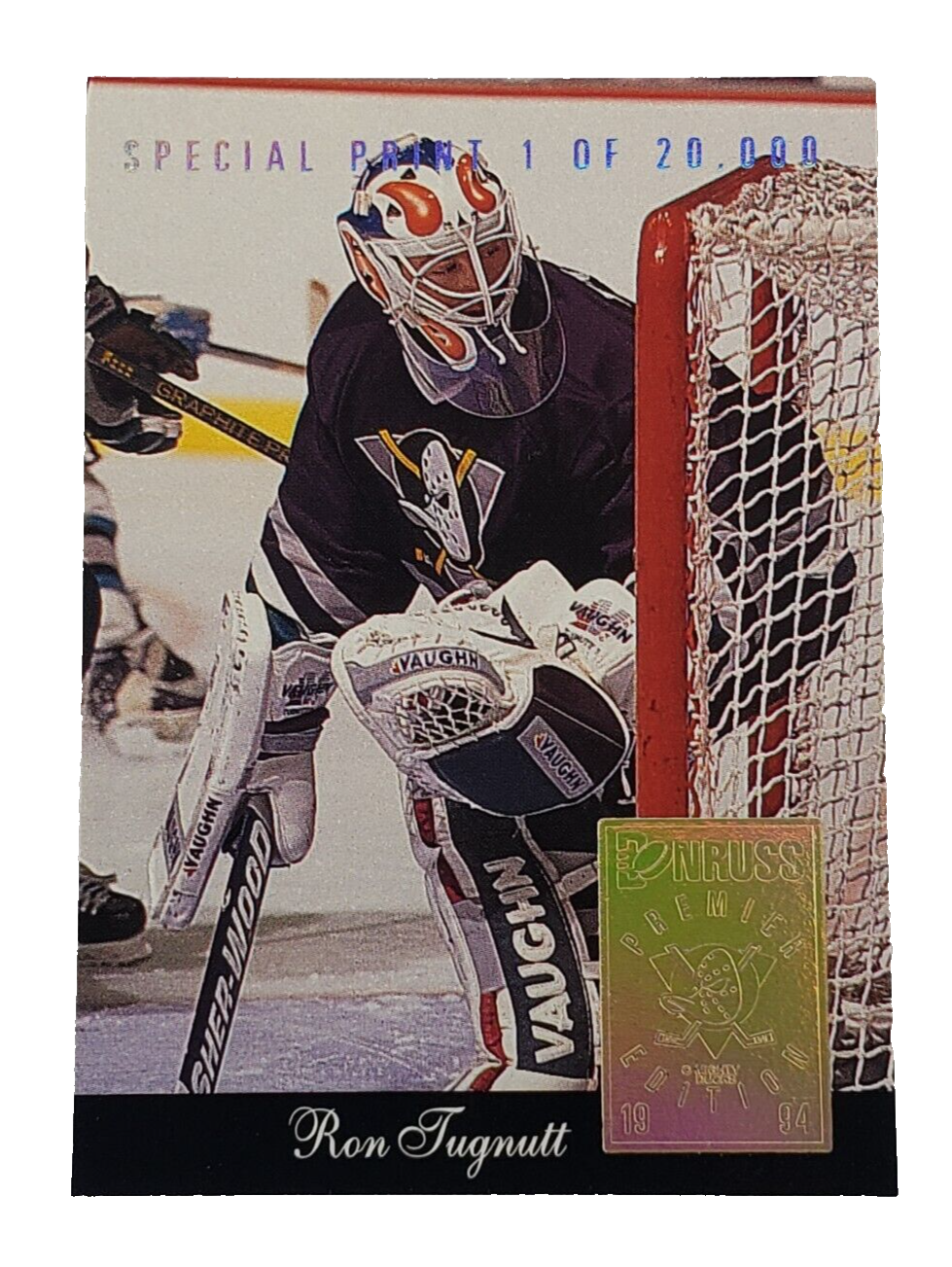 1993-94 Donruss Premier Special Print Ron Tugnutt #A /20000 Ana. Mighty ...