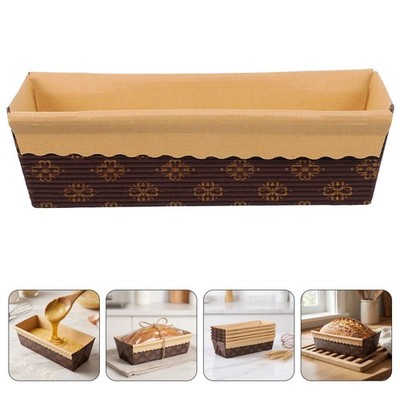 10pcs Paper Loaf Pans for Baking: Reusable Rectangular Bread Baking ...
