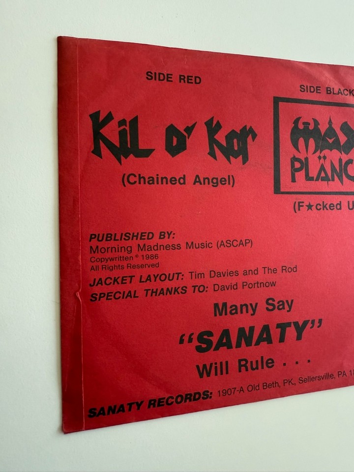 Kil D Kor Max Planck Northwest Connection 7" US Private Heavy Metal ...