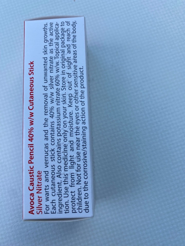 Avoca Caustic pencil 40% w/w cutaneous stick 2029 | eBay UK