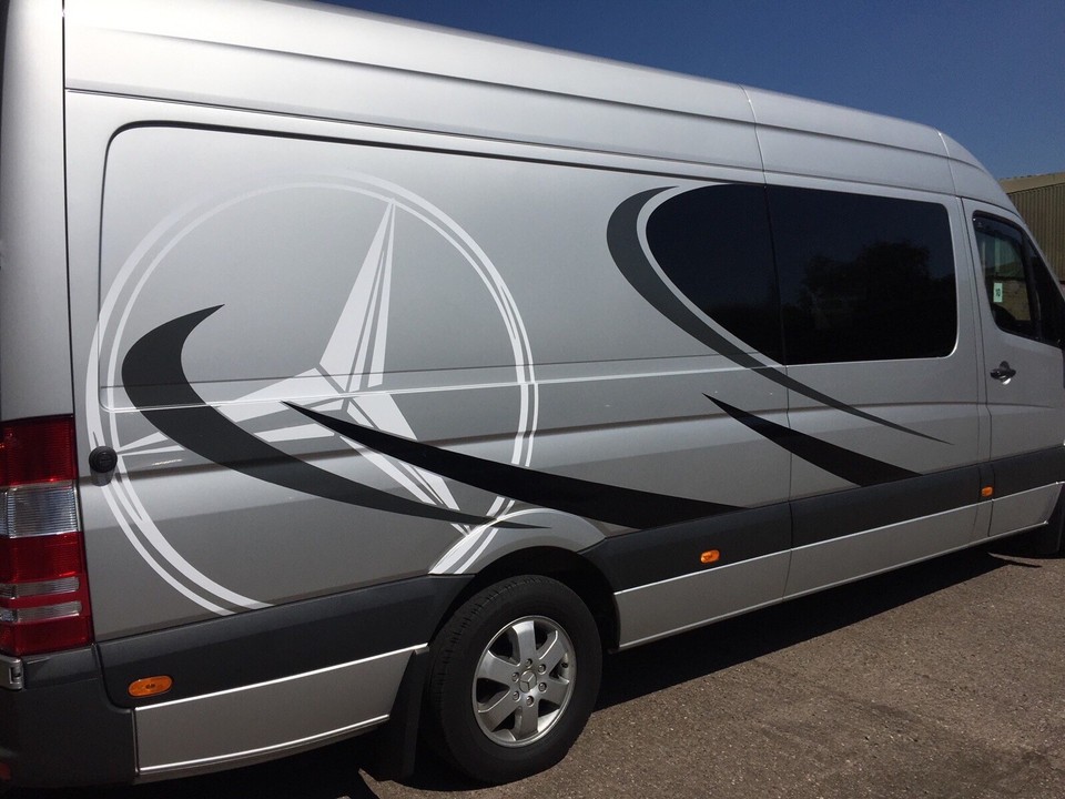 MERCEDES SPRINTER LWB CAMPER VAN STICKERS GRAPHICS STRIPES MOTORHOME | eBay