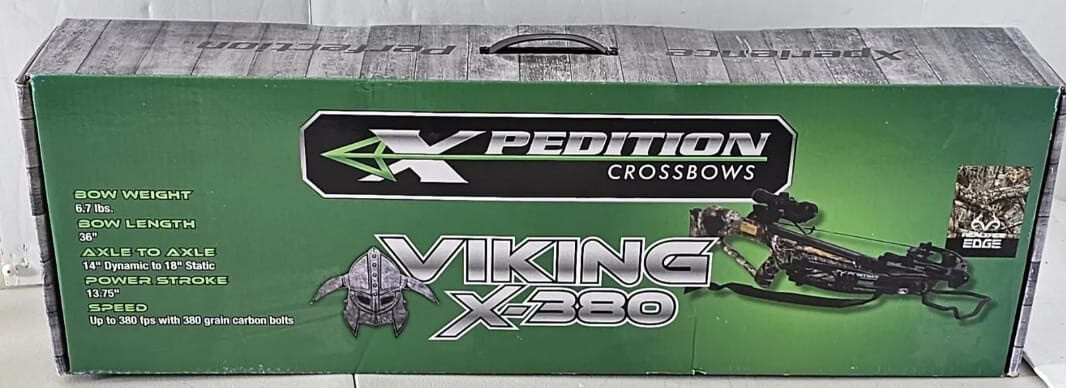 Xpedition Viking X-380 Crossbow Kit, Rt Edge, 380 FPS, 4x32 Illuminated ...