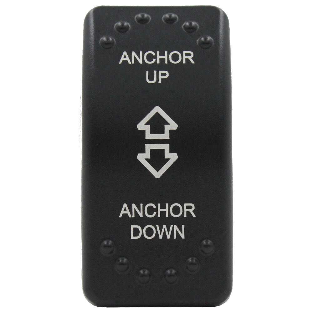 Anchor Up Down Momentary LASER ETCHED Rocker Switch - GREEN LED 12v 24v ...
