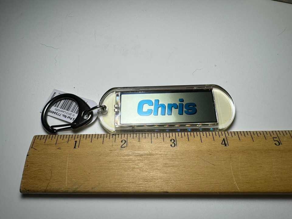 A, B, C Acrylic Blinking Solar Powered Key Chain 4.25” Long w/Snap Ring ...