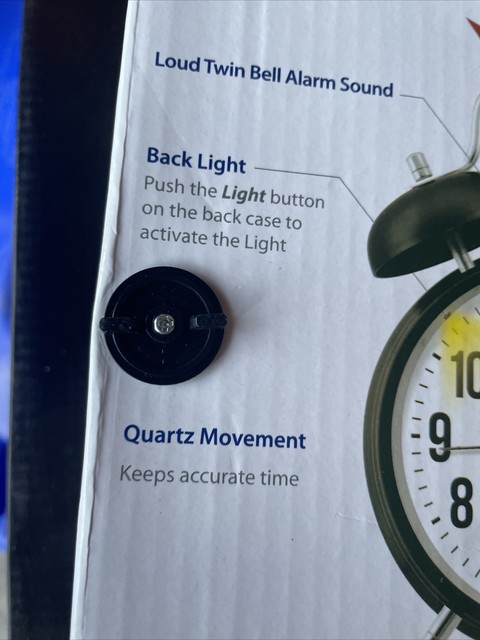 Sharp Twin Bell Alarm Clock-Black for sale online | eBay