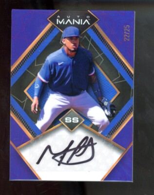 2023 Wild Card Auto Mania Maximo Acosta Purple Rookie Autograph Auto ...