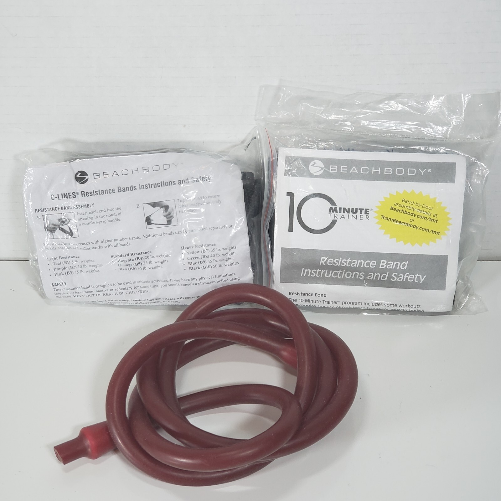 Beachbody B Lines Resistance Sculpting Band & Handles Sculpting Band | eBay