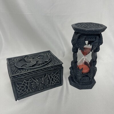 Vintage ~ Summit Collection ~ Set: Dragon Box / Chest And Dragon Hour ...