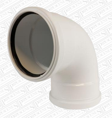 110mm Soil Pipe Elbow Bend Double Socket - White Female to Female | eBay