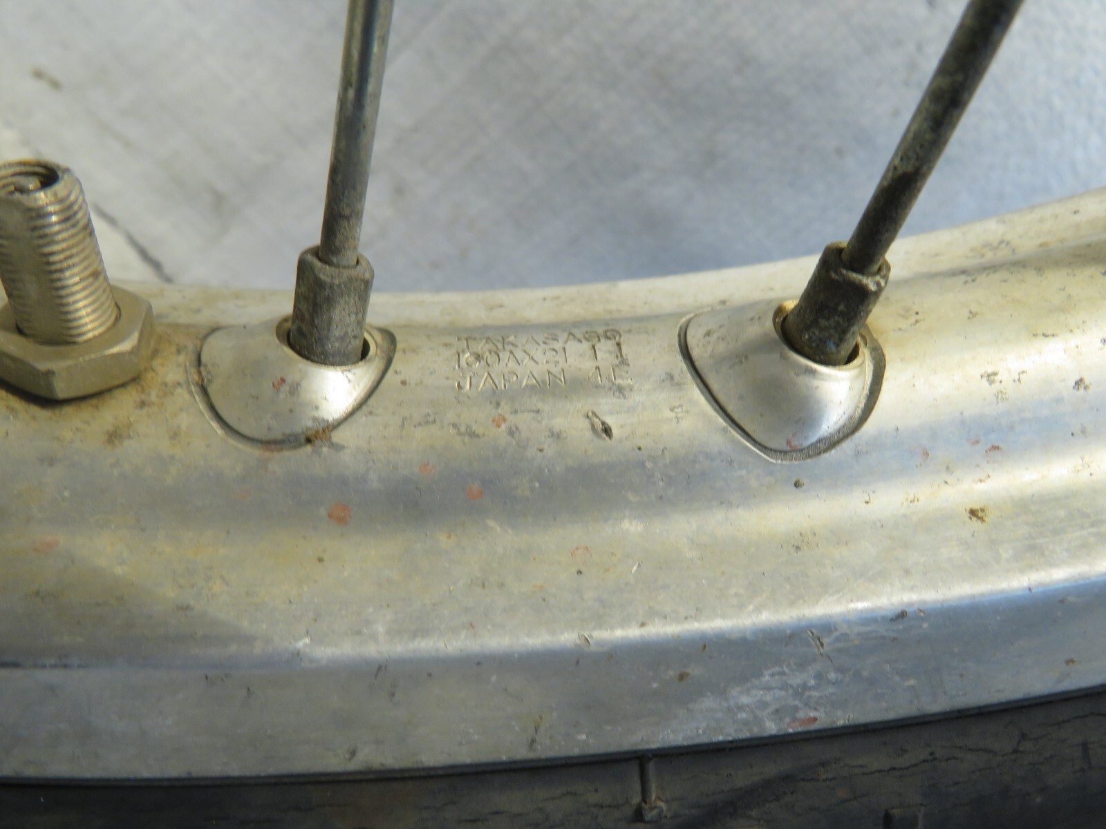 1974 SUZUKI EXACTA TRIALS RL250 OEM 21" FRONT WHEEL ASSEMBLY | eBay