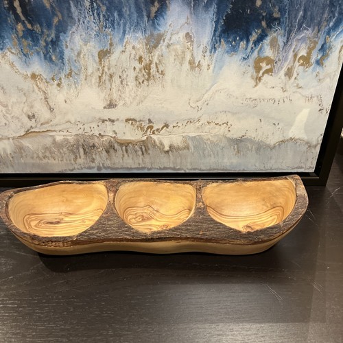 Three Compartment Bowl Wood Handmade | eBay