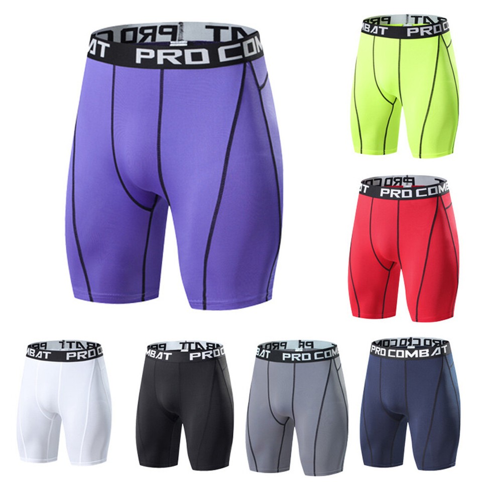 Mens Compression Shorts Sport Shorts Athletic Workout Gym Base Layer ...