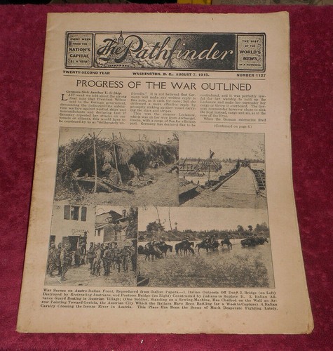 1915 Pathfinder Newspaper #1127 August 7th World War I | eBay