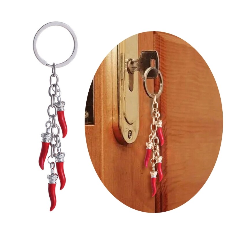 Fashionable Chili Pepper Keychain Stylish Bag Charm Durable Alloy ...