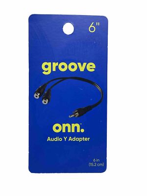 Groove Onn. Audio Y Adapter 6in 3.5mm Auxiliary to RCA Black 100008586 ...
