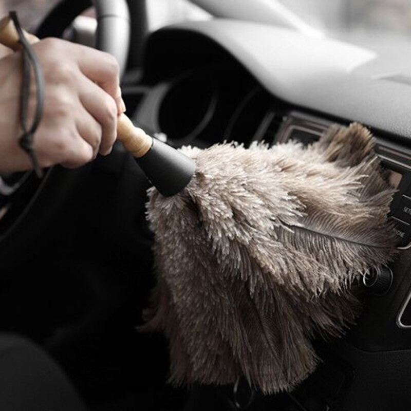 Mini Soft Cleaning Duster Cleaner Brush Wood Handle Anti Static for Car ...