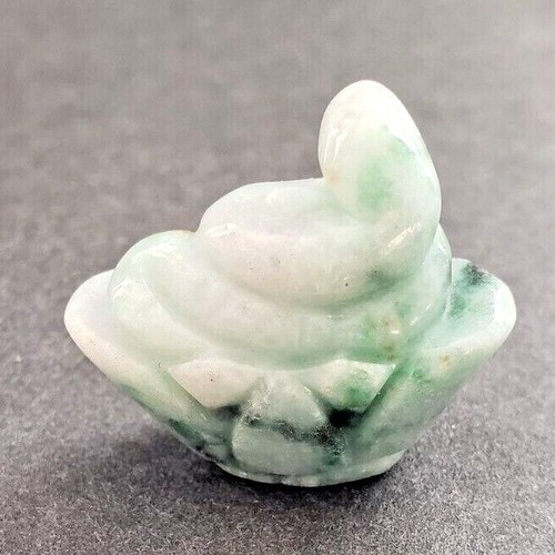 Jade Snake Ojime Mixed Green Bead Japanese Miniature Figurine 1 | eBay