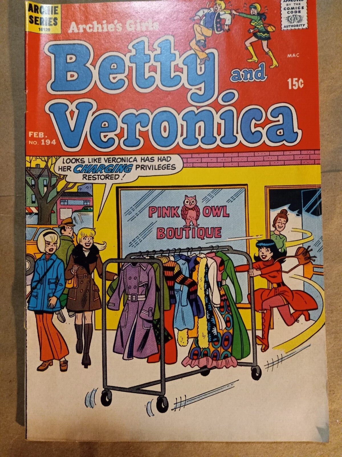 Archies Series Betty and Veronica Feb. no 194 | eBay