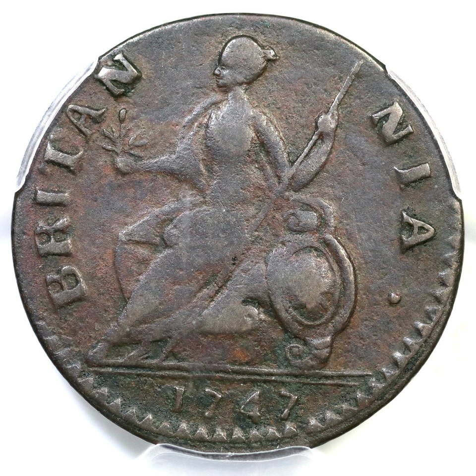 1747 V 1-47A R-5 PCGS VF 25 Machin's Mills Half Penny Colonial Copper ...