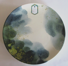 Set of 4 Intesa Home Blue White Gold Dinner Plates Marble Splatter ...