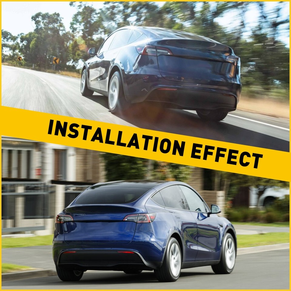 Rear Bumper Reflector Light Lamp Case For 2020-2022 Tesla Model Y Red ...