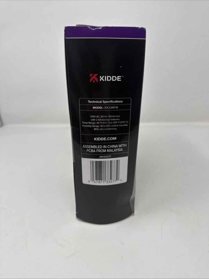 Kidde Smart Smoke Carbon Monoxide Kidde Alarm App Wired AA Back up ...