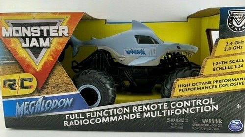 NEW 2020 MONSTER JAM MEGALODON SHARK R/C 1:24 SCALE 2.4 GHz REMOTE ...