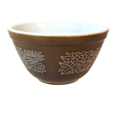 Vintage PYREX (uppercase) Woodland 401, 750mL, Mixing Bowl, Brown ...