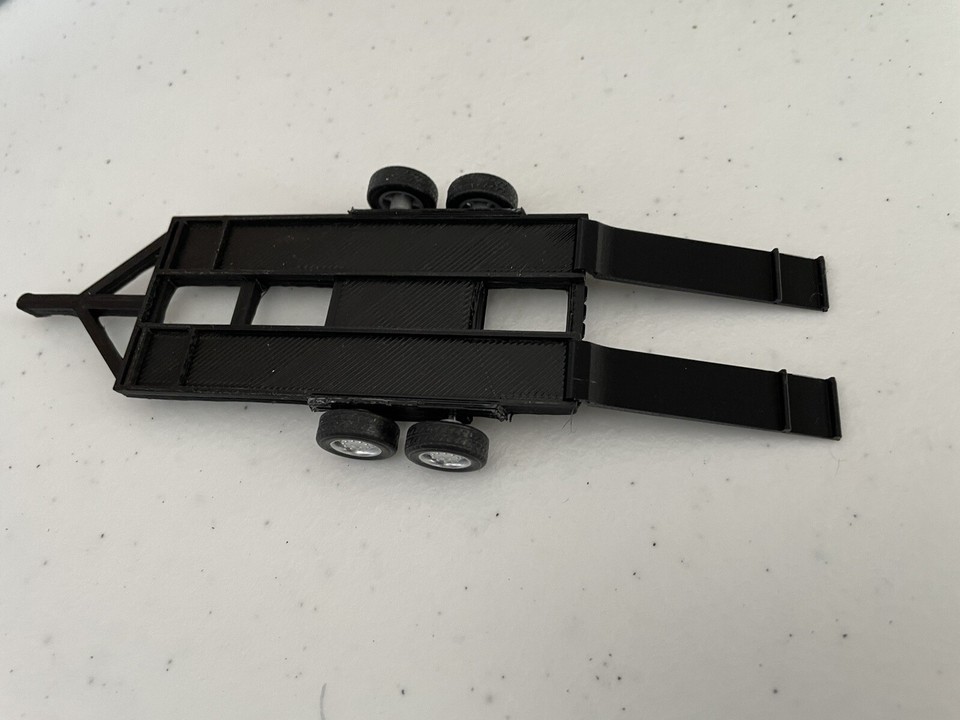 3D Printed Open Wheel Trailer For 1/64 Diecast Vehicles, Greenlight Hot ...