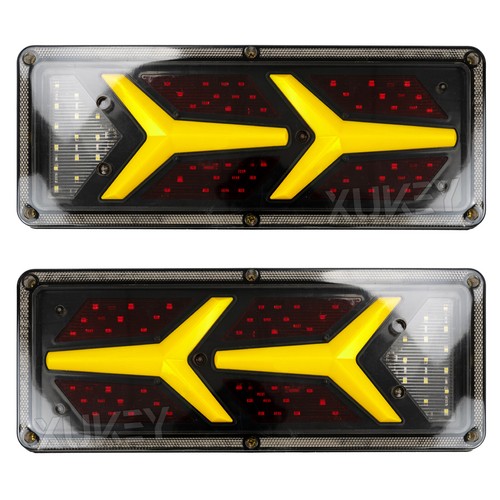 2X12V 76LED SEQUENTIAL REAR TURN SIGNAL LIGHT TAIL BRAKE LAMP TRAILER ...