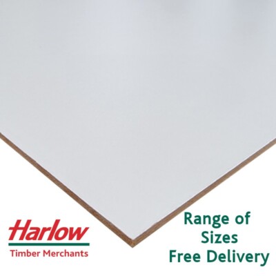 White Faced MDF Board 3mm Furniture Back Cabinet Kitchen Panel Wardrobe ...