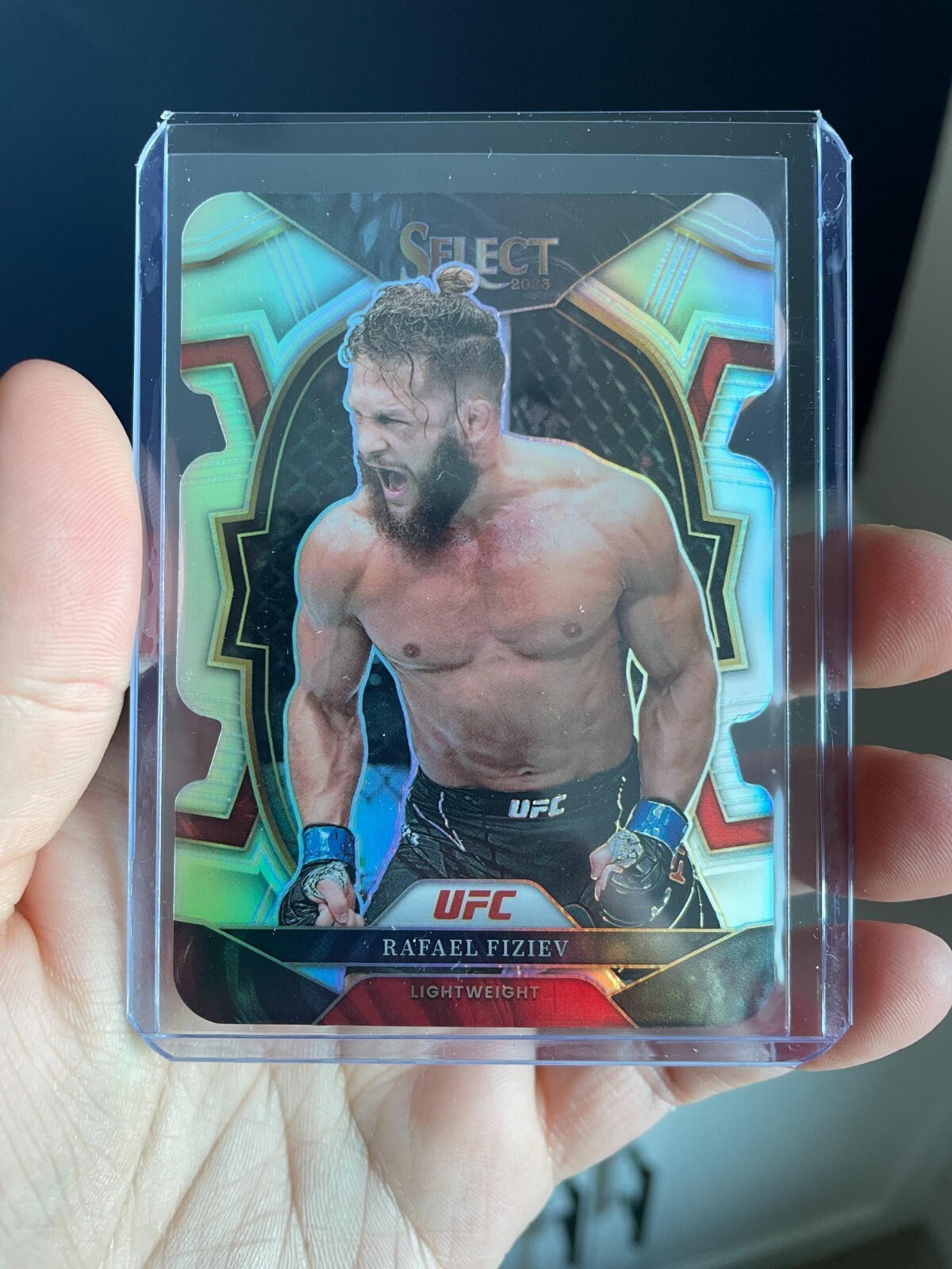 Rafael Fiziev Concourse Silver Prizm Die-Cut - 2023 Panini Select UFC ...