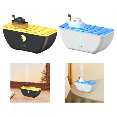 Boat Shaped Personal Desktop Humidifier with Atmosphere Lights Low ...