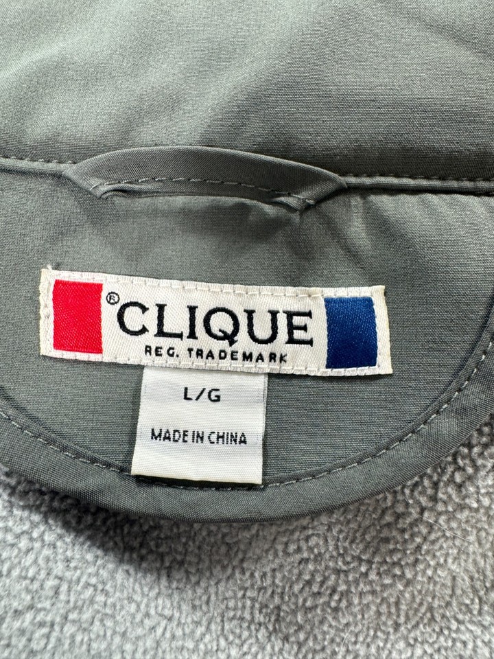 Clique Mens Jacket Large Gray Colorblock Fleece Lined Narvik Softshell ...