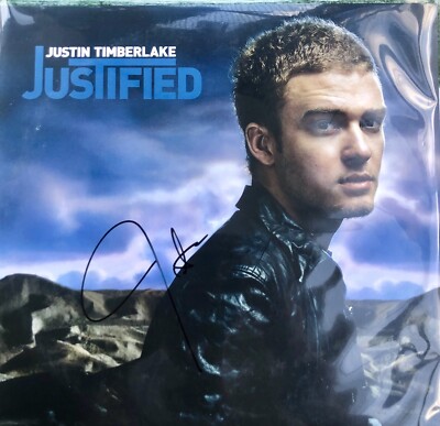 JUSTIN TIMBERLAKE AUTOGRAPH VINYL ALBUM SIGNED JUSTIFIED JSA COA ...