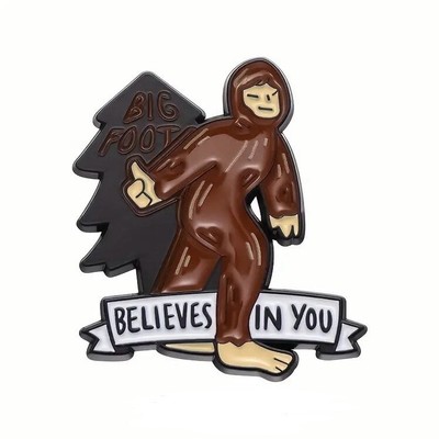 Bigfoot Believes In You! Enamel Pin - Adorable Sasquatch Big Foot Cute ...